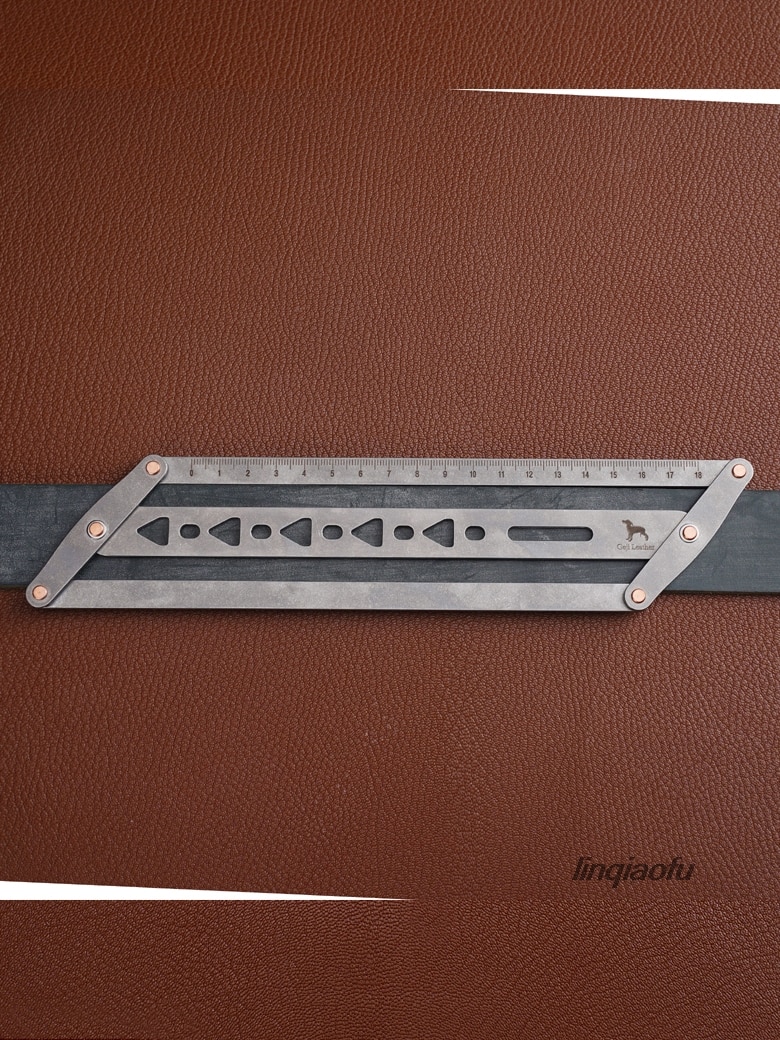 Belt-assisted positioning punch ruler, belt leathe... – Vicedeal