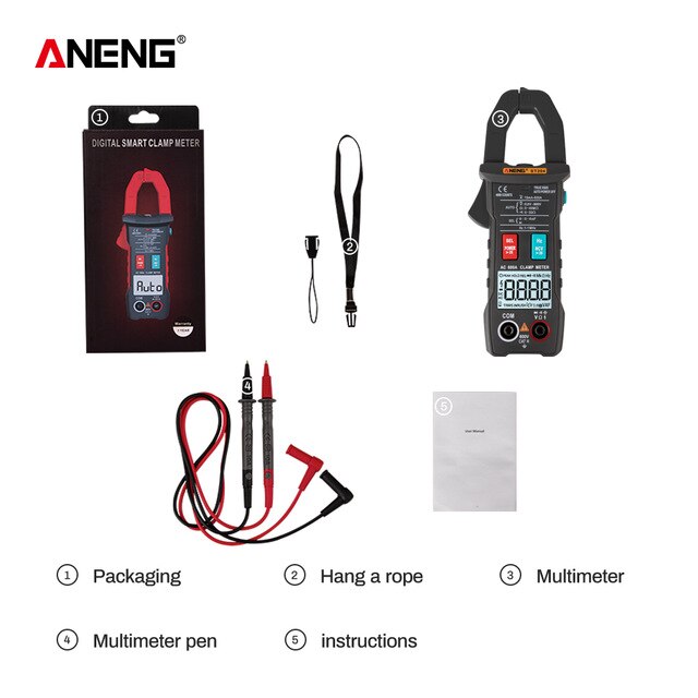 ANENG ST204 Clamp Meter Digital Multimeter True RM... – Vicedeal
