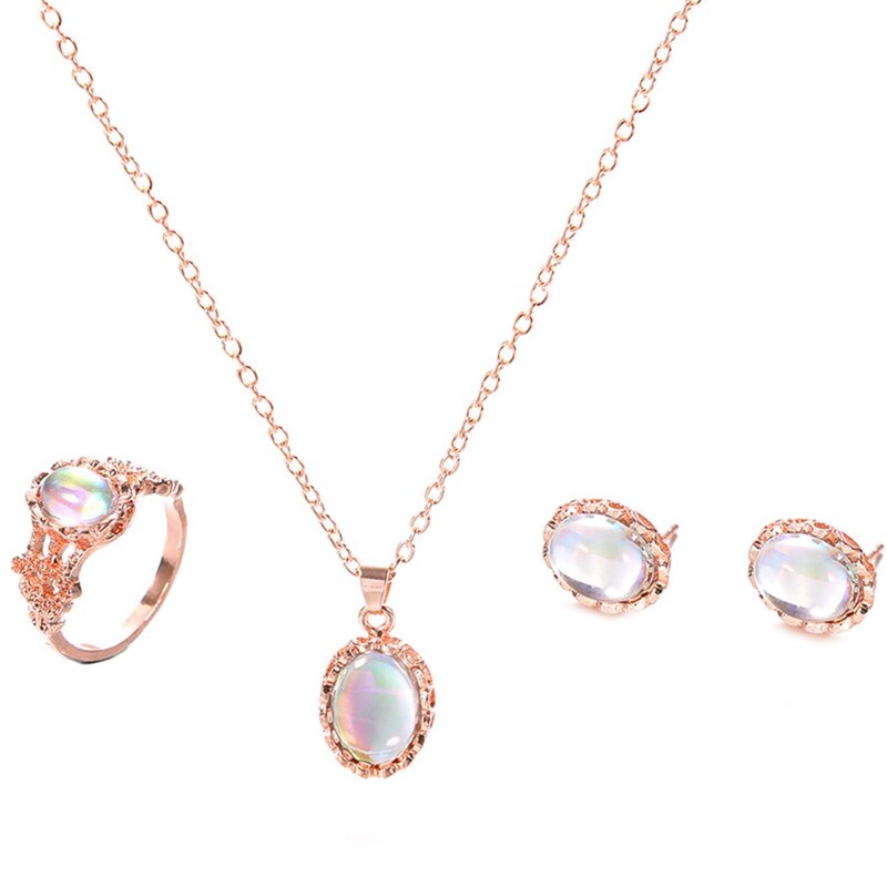 fire Opal jewelry sets Rainbow african bridal gold... – Grandado