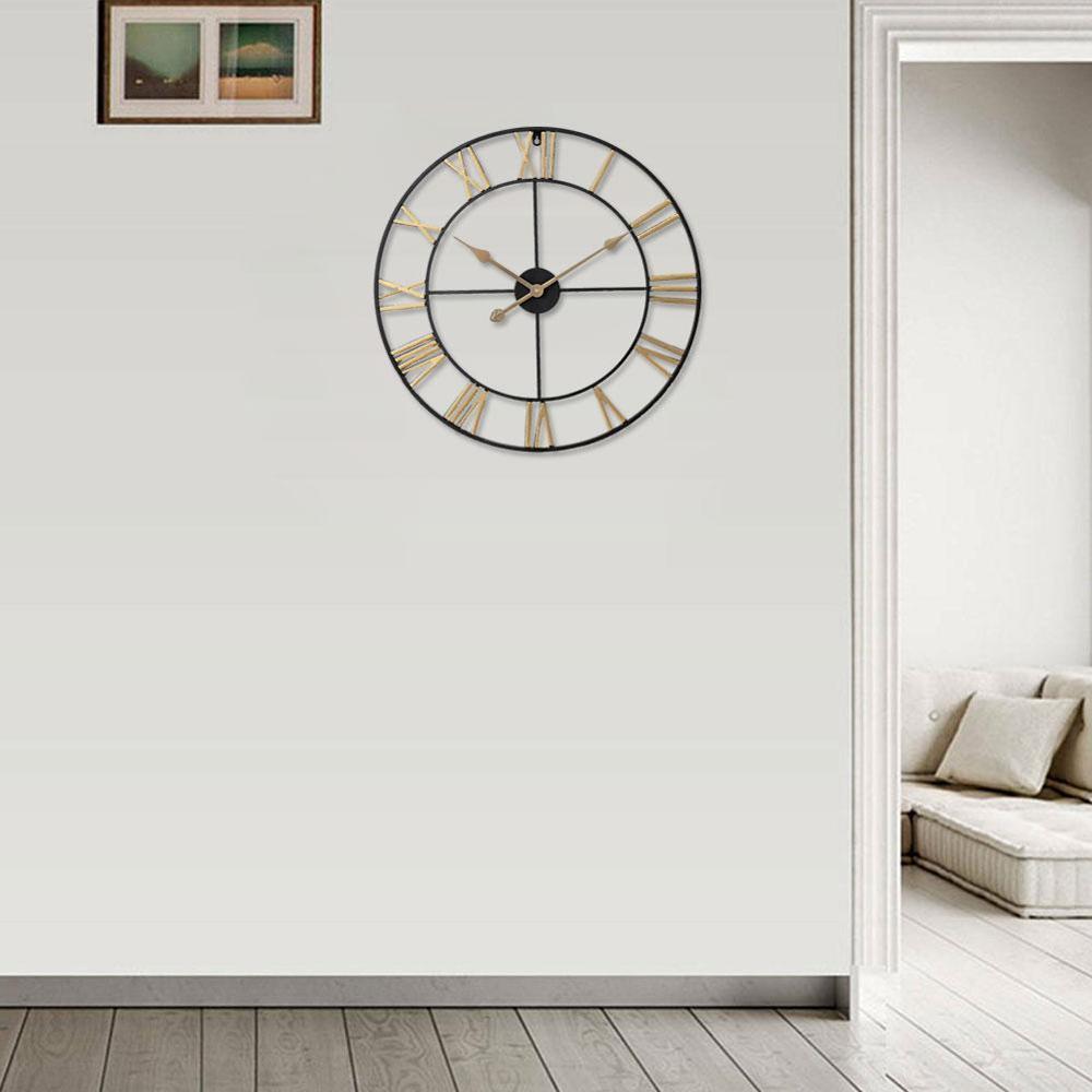 40cm European Style Simple Living Room Clock Wroug... – Grandado