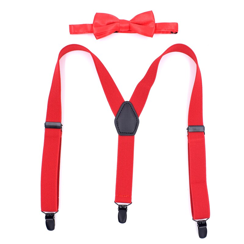 Black Children Suspender Bowtie Set Polyester Kids... – Vicedeal