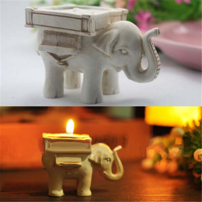 Retro Elephant Candle Holder Ivory Candlestick Ivo... – Grandado