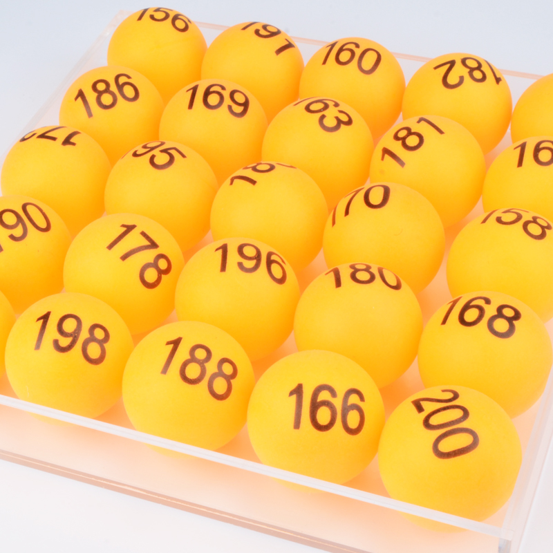 1-50 digital number Lottery ball white/yellow game... – Grandado