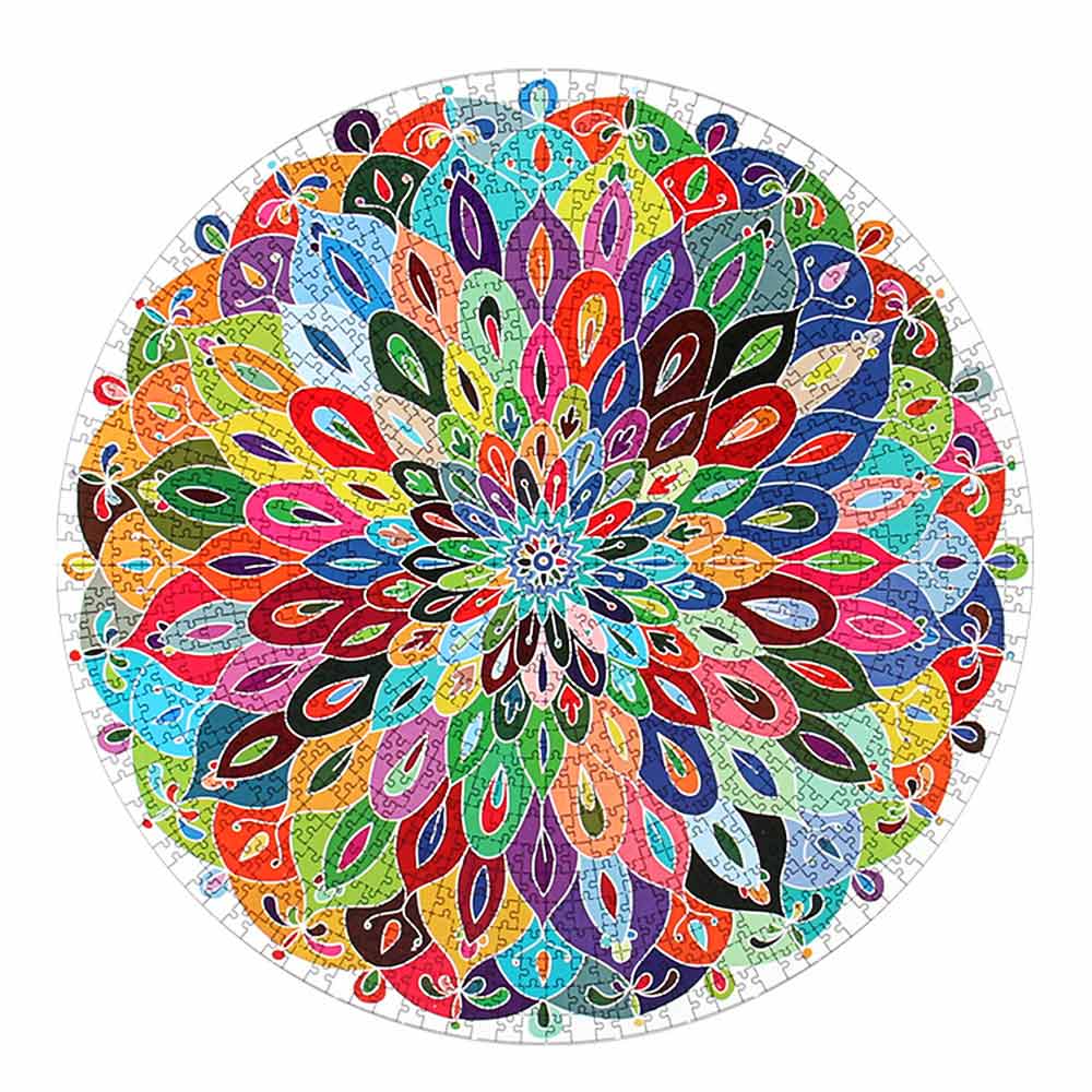 Education Toy Color Round Mandala Jigsaw Puzzle 10... – Vicedeal