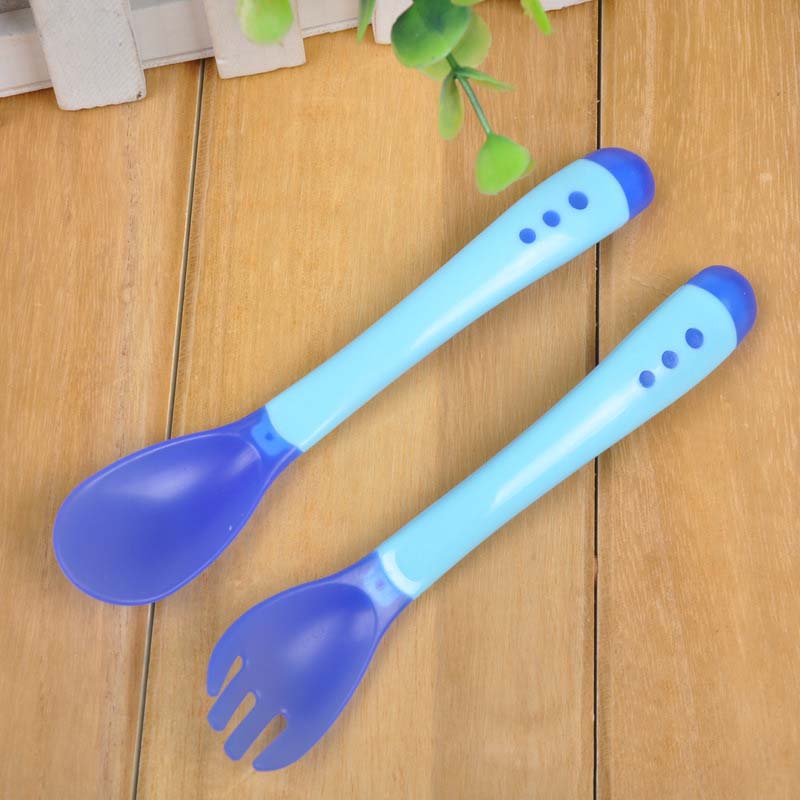 Baby Feeding Spoon Set Temperature Sensing Spoon+F... – Grandado