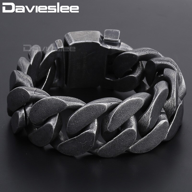 Davieslee 24mm Gunmetal 316L Stainless Steel Brace... – Vicedeal