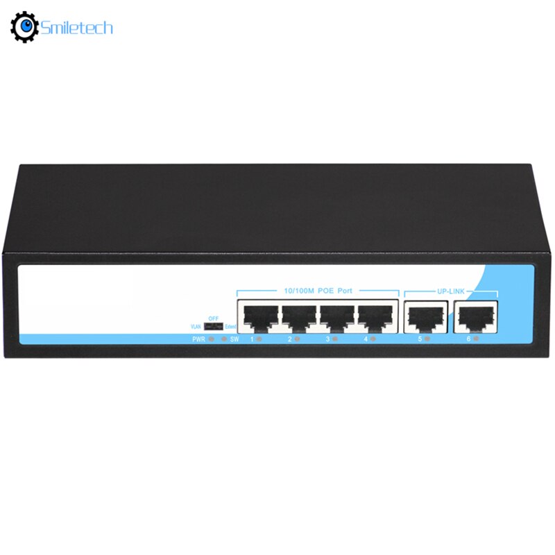 65W 100Mbps POE switch 6 ports uplink port support... – Grandado