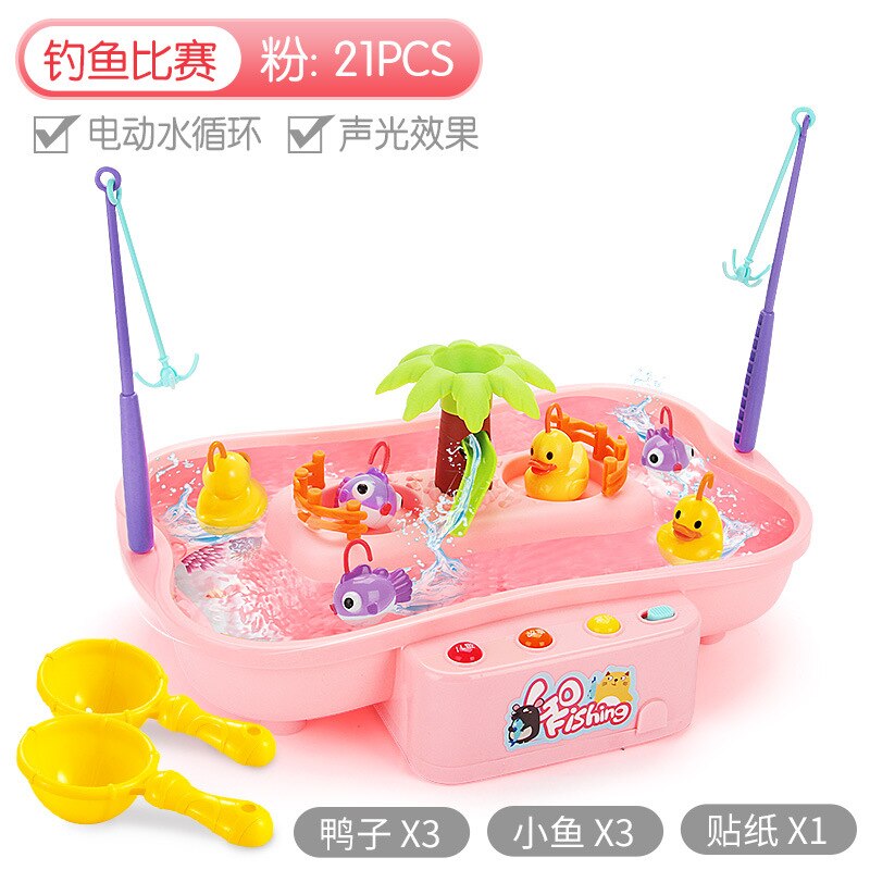 Kids Fishing Toys Electric Water Cycle Music Light... – Grandado