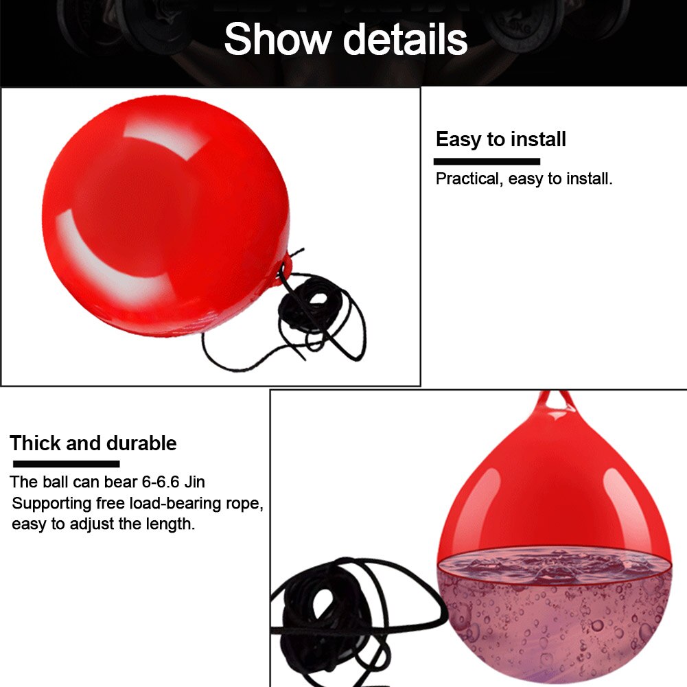With Ceiling Rope Boxing Speed Ball Water Injectio... – Grandado