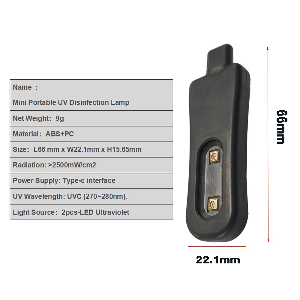 Mini UV Disinfection Ultraviolet Sterilization UVC... – Vicedeal