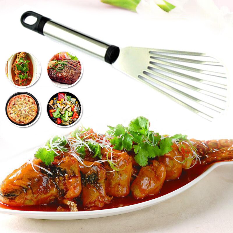 Stainless Steel Flat Fish Slice Spatula Leaky Shov... – Grandado