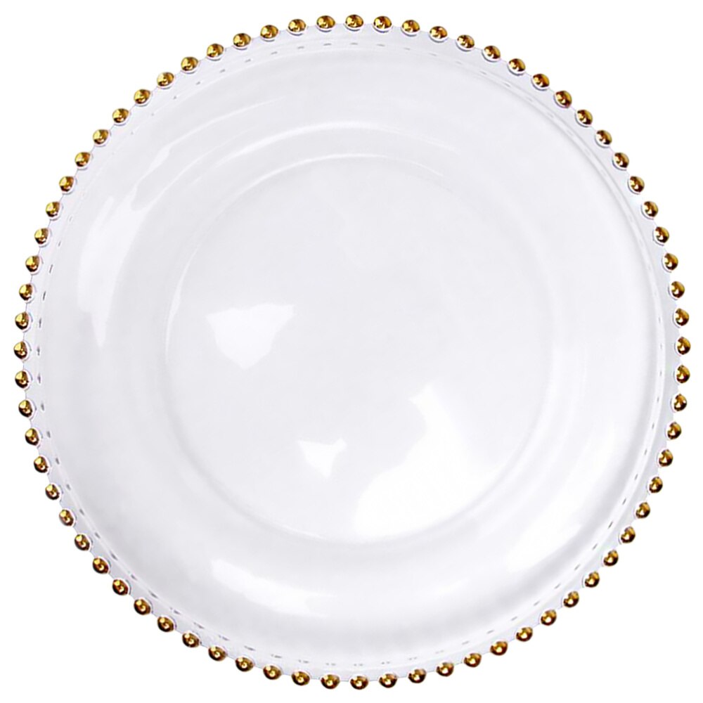 Bead Glass Dish Glass Steak Pan Plate Home Dessert... – Grandado