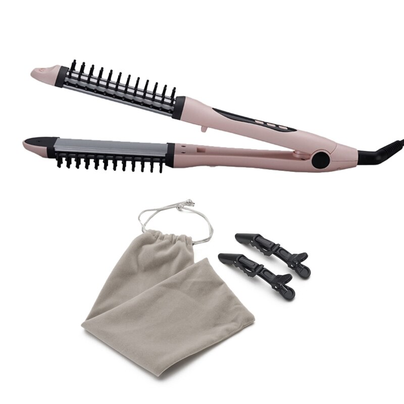 2 in 1 Hair Straightener Curler PTC Ceramic Curlin... – Grandado