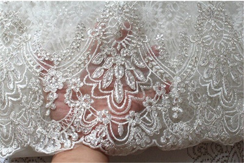 JIERUIZE Latest Wedding Veils Full Lace Edge Appli... – Grandado