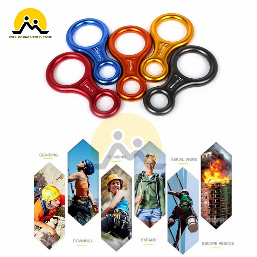 Rock Climbing 8-Shape Eight Ring Abseiling Device ... – Vicedeal