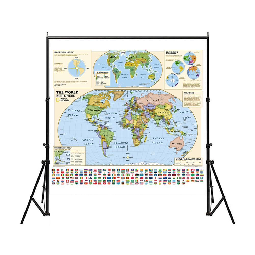 World Map With National Flag And Plate Distributio... – Grandado