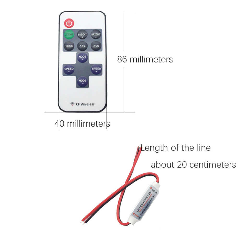 5-24V Led Controller DC 12A RF Wireless Controller... – Grandado