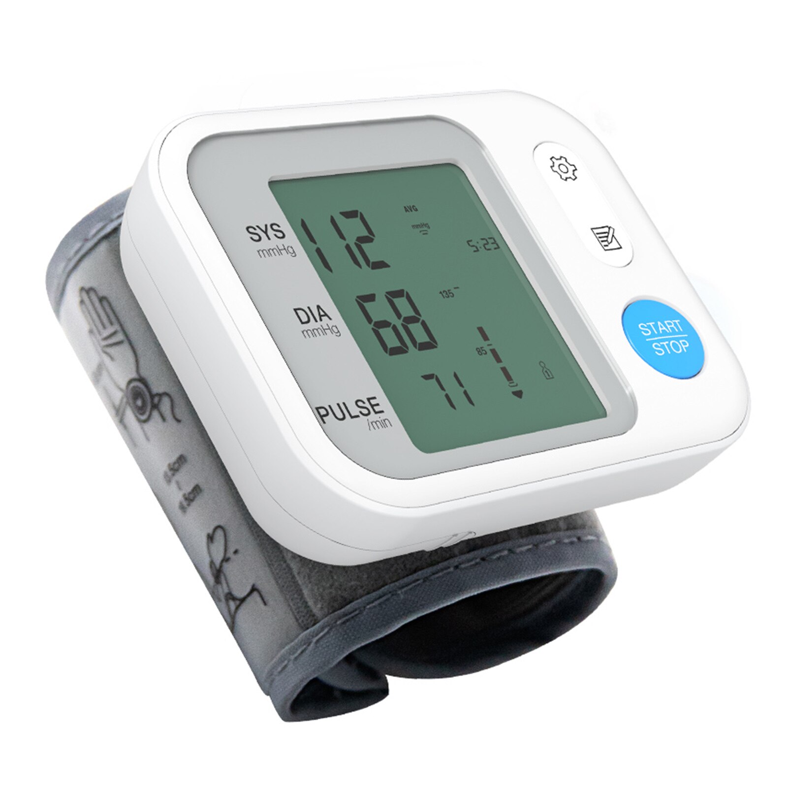 Portable Digital Wrist Blood Pressure Meter LCD La... – Grandado