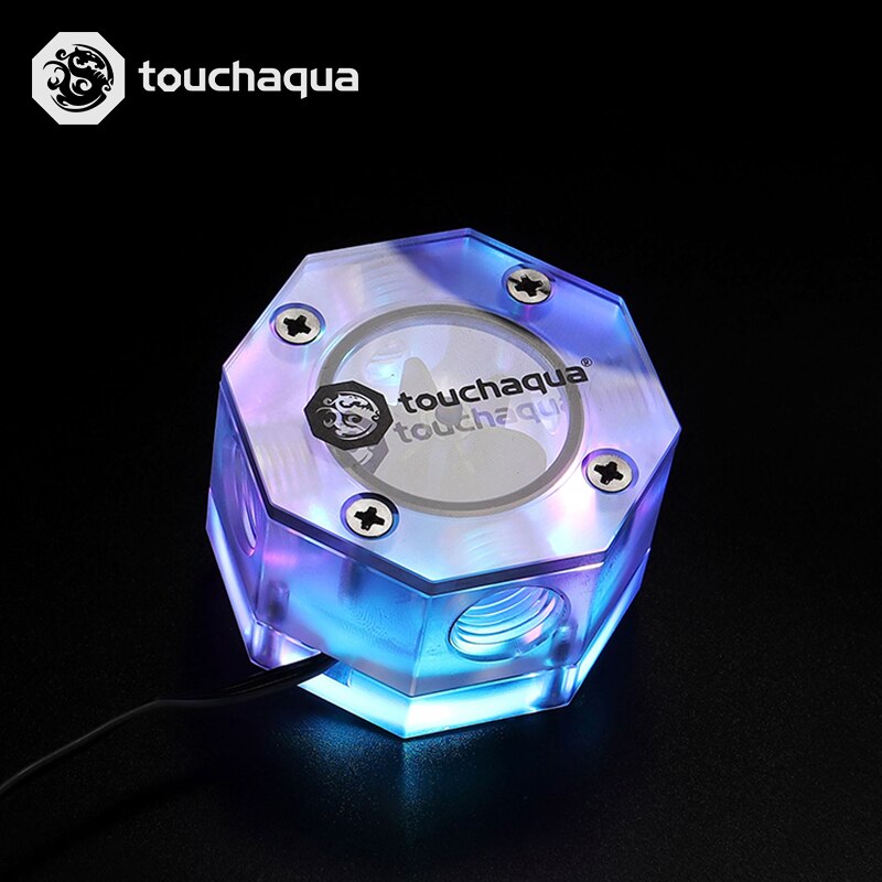 Bitspower Touchaqua Octagon Water Flow Computer Water Cooling DRGB G1/4 ...