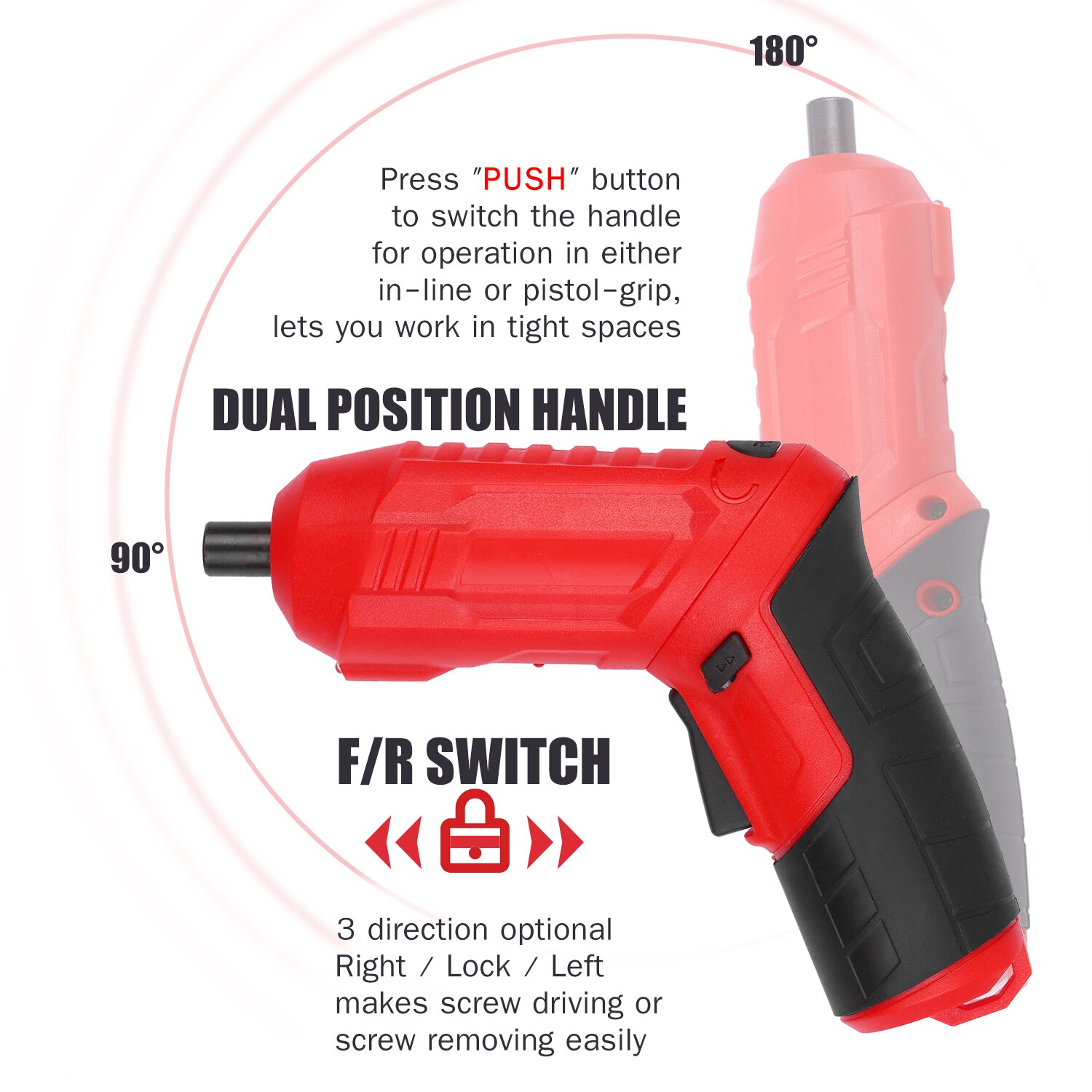 Cordless Screwdriver 47Pcs 3.5Nm Electric Screwdri... – Grandado