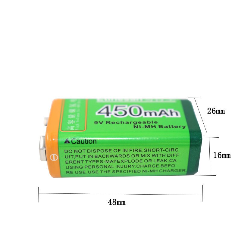 Etinesan 9V 450mAh NiMH Rechargeable Batteries Rec... – Vicedeal