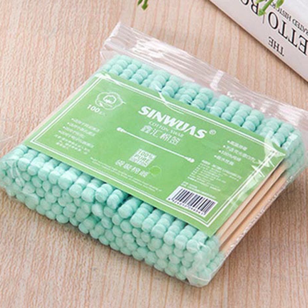 100PCS Cotton Swabs Swab Applicator Q-tips Double ... – Vicedeal