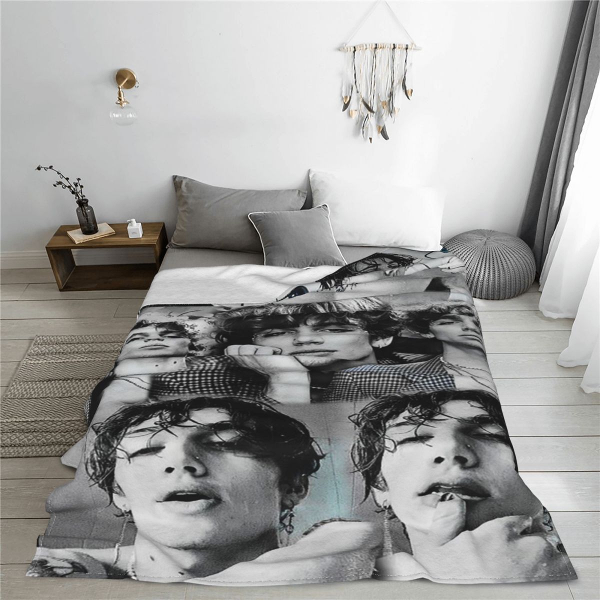 Collage Vinnie Hacker Blankets Fleece Printed Plai... – Grandado