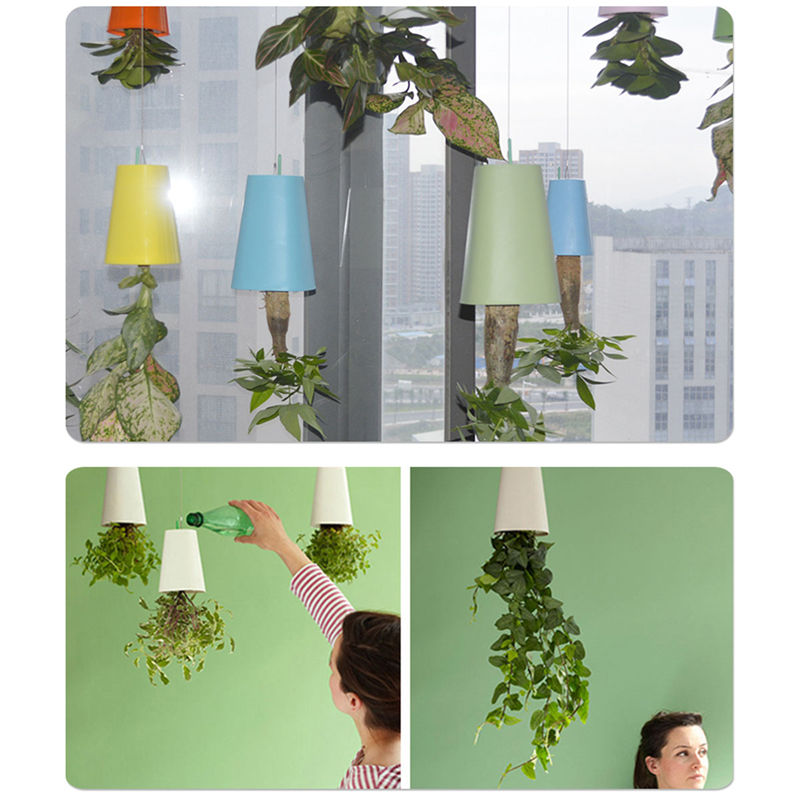 Large Plastic Sky Hanging Planter Decorative Upsid... – Grandado