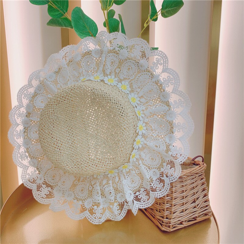 Kids Straw Sunscreen Hat Summer Sunshine Block Bea... – Grandado