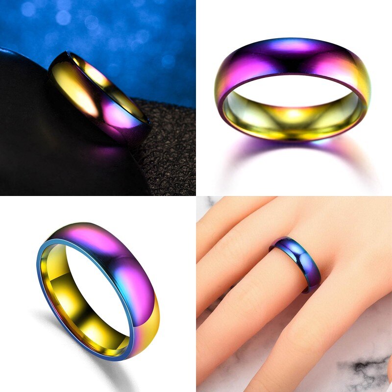 1PC Therapy Lose Weight Rainbow Ring Titanium Stee... – Vicedeal