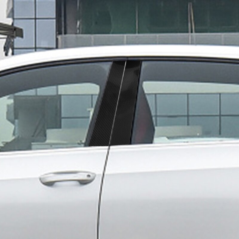 Carbon Fiber Car Window B-Pillar Trim Sticker For ... – Vicedeal