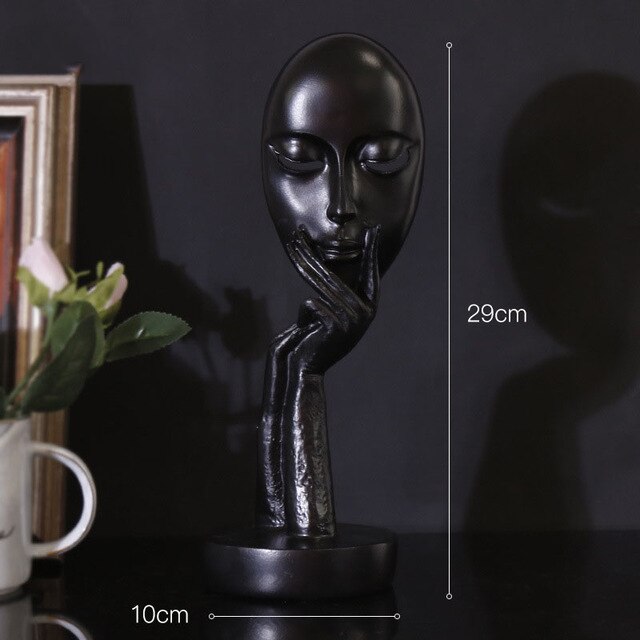 Nordic Abstract Art Thinker Thinking Lady Mask Fig... – Vicedeal