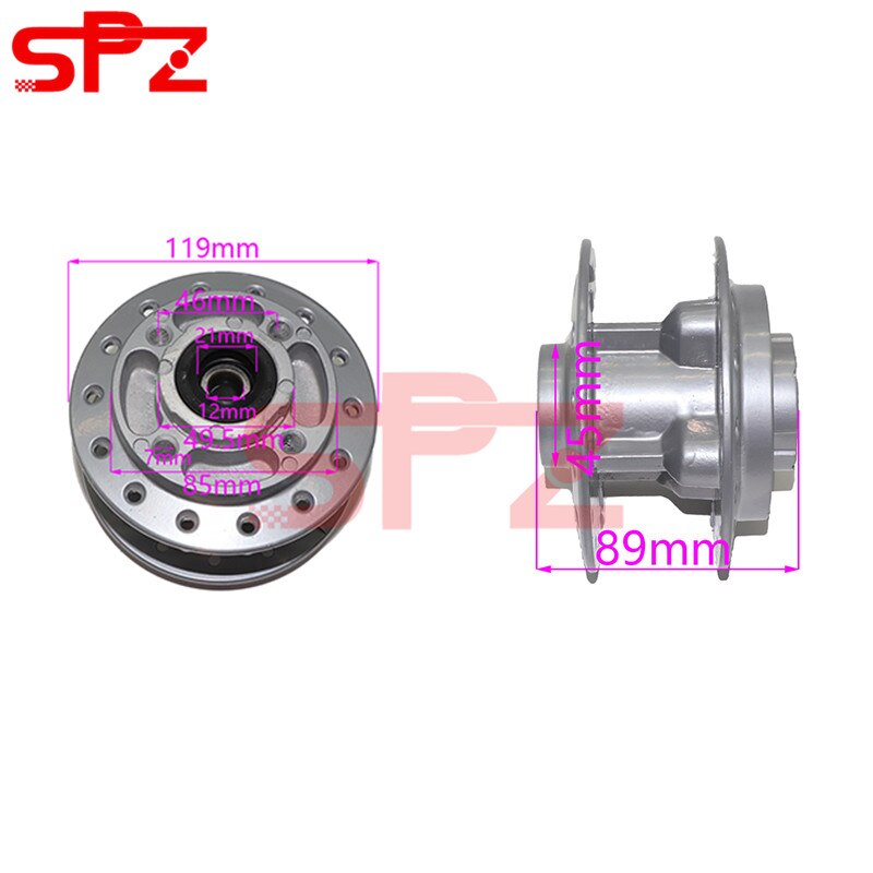 Motorcycle Parts Wheel rim Hub 12/14/17 Inch Front... – Grandado