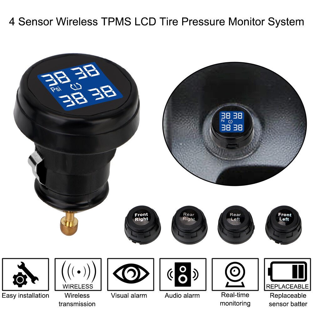 Tpms Draadloze Temperatuur Gauge Tire Pressure Mon... – Vicedeal