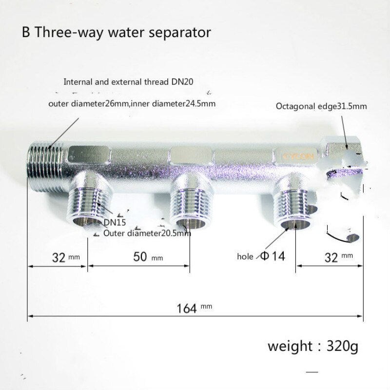 Válvula de grifo de agua de grifo DN15 de cobre co... – Grandado