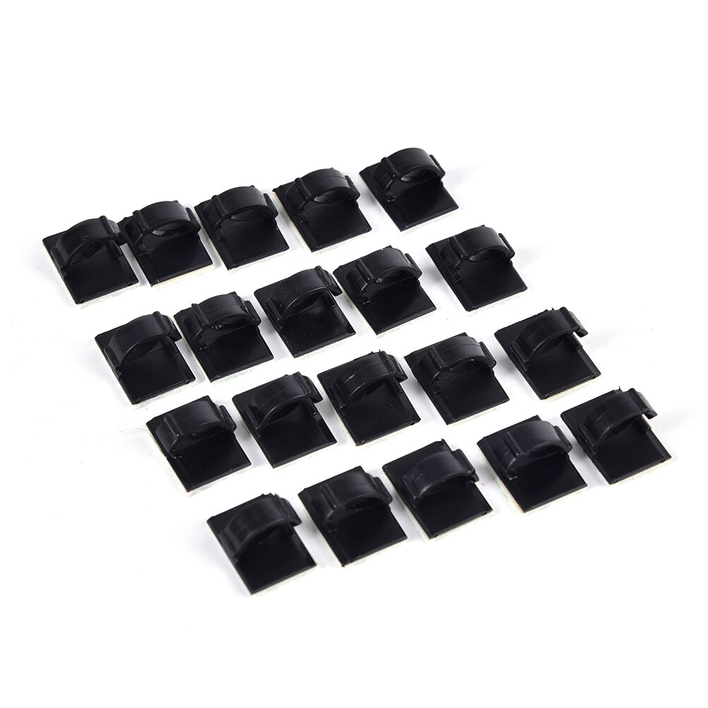 20pcs/lot Black Adhesive Car Cable Clips Cable Win... – Grandado