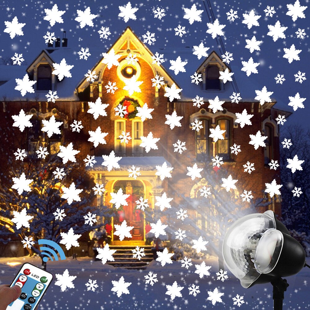 Snowfall Projector LED Lights Indoor Outdoor Light... – Vicedeal