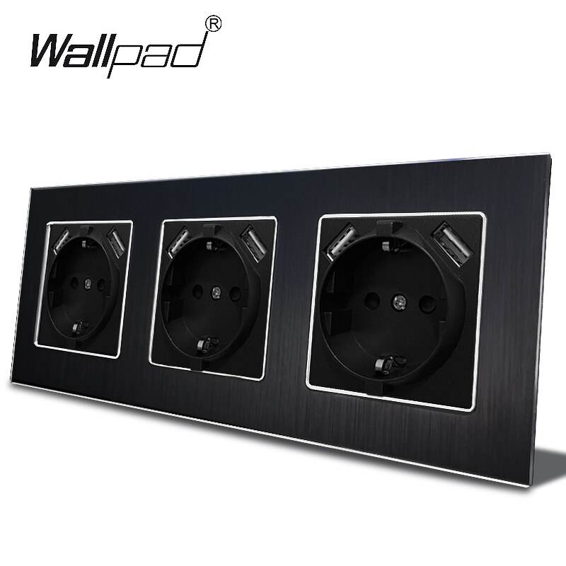 Double EU Schuko Power Outlet with Double USB Char... – Grandado