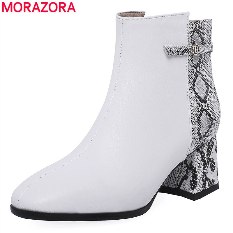 Morazora 2020 nova moda cobra cor misturada botas ... – Vicedeal