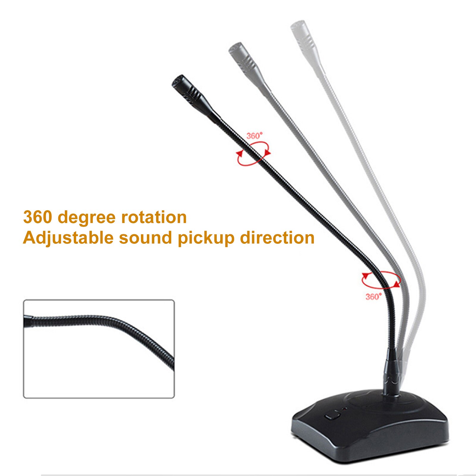 Adjustable USB Wired Desktop Microphone for Record... – Grandado