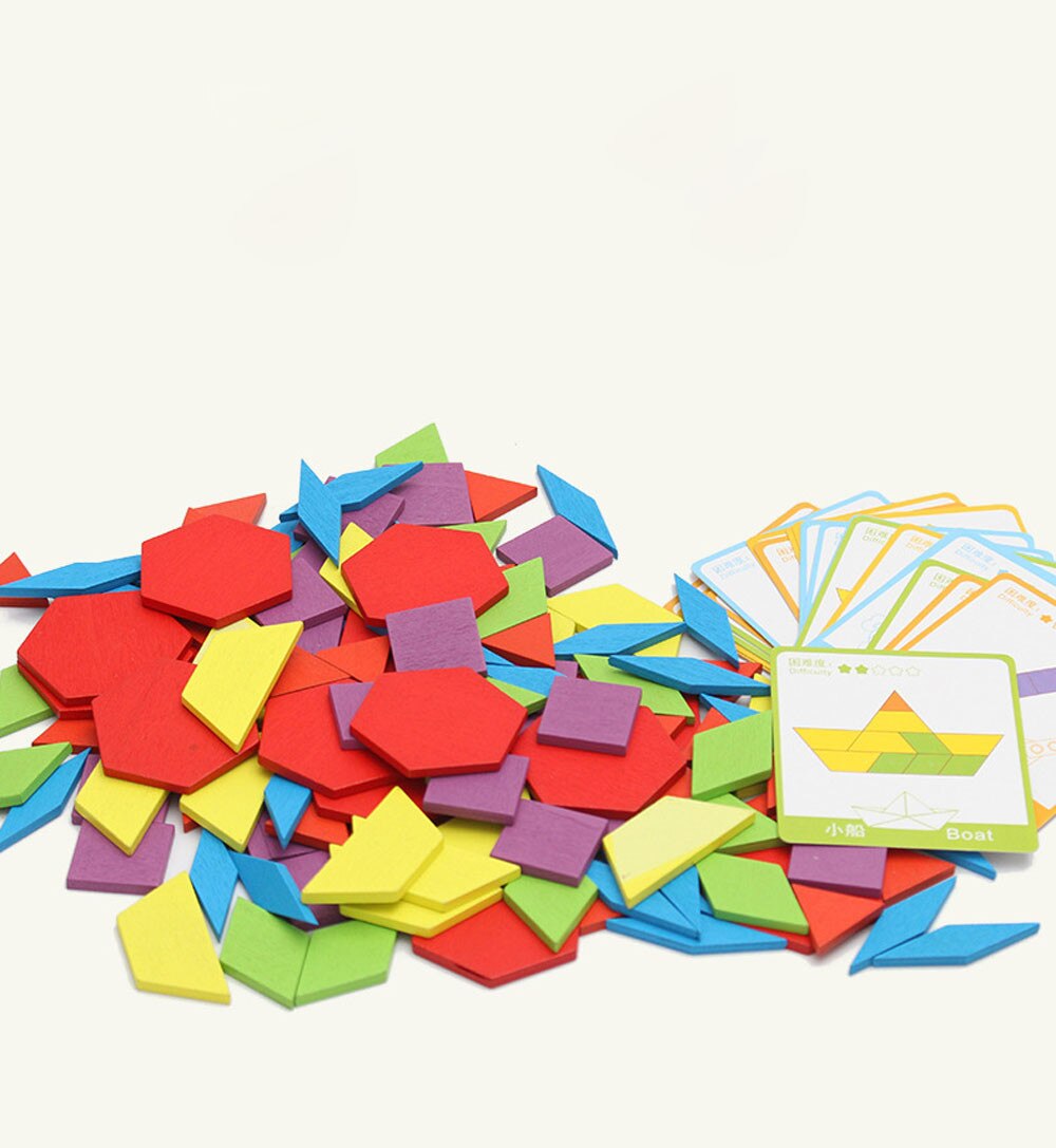 Puzzle module toy Wooden Geometric Shape Pattern P... – Grandado