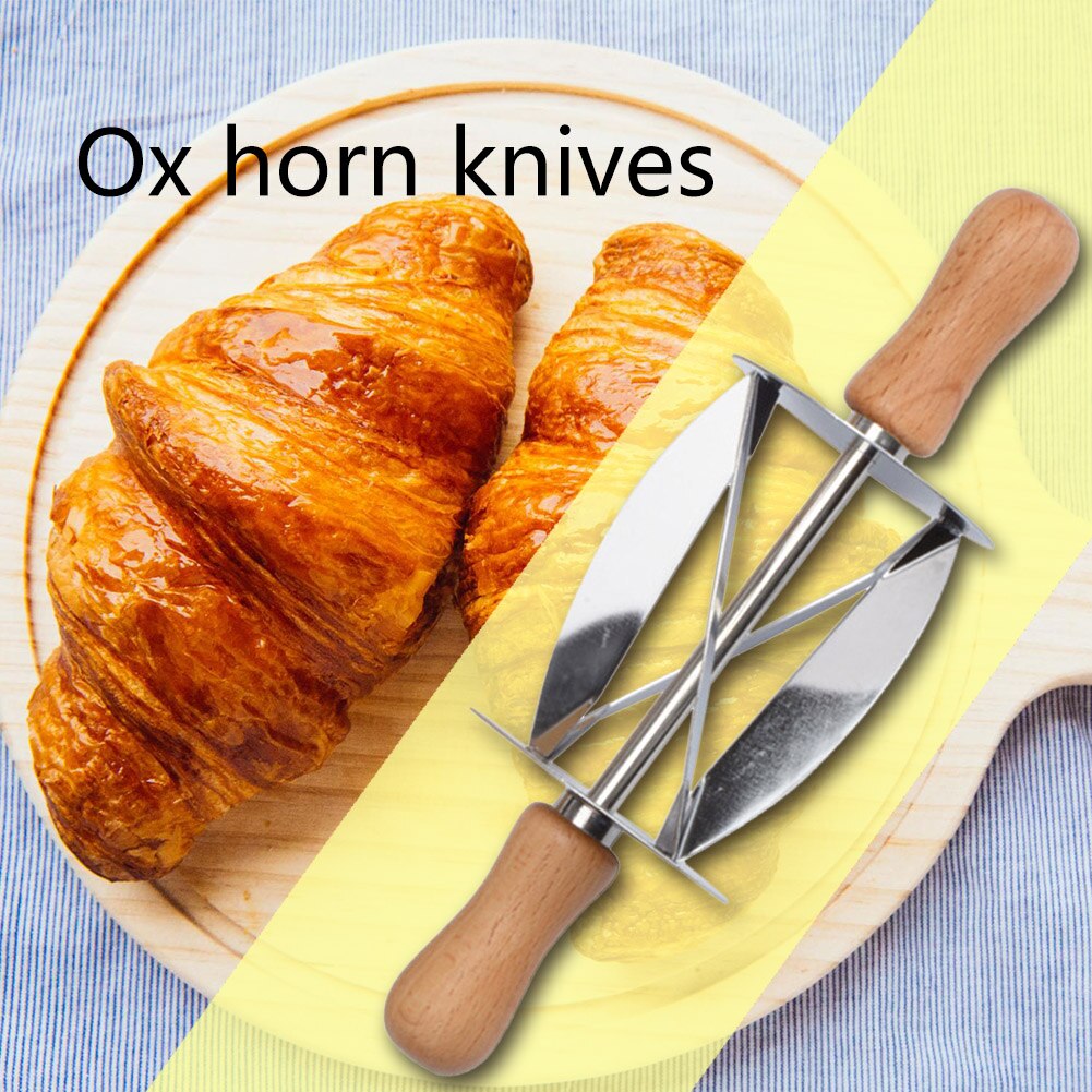 Croissant Cutter Wooden Handle Bread Pastry Wheel ... – Grandado
