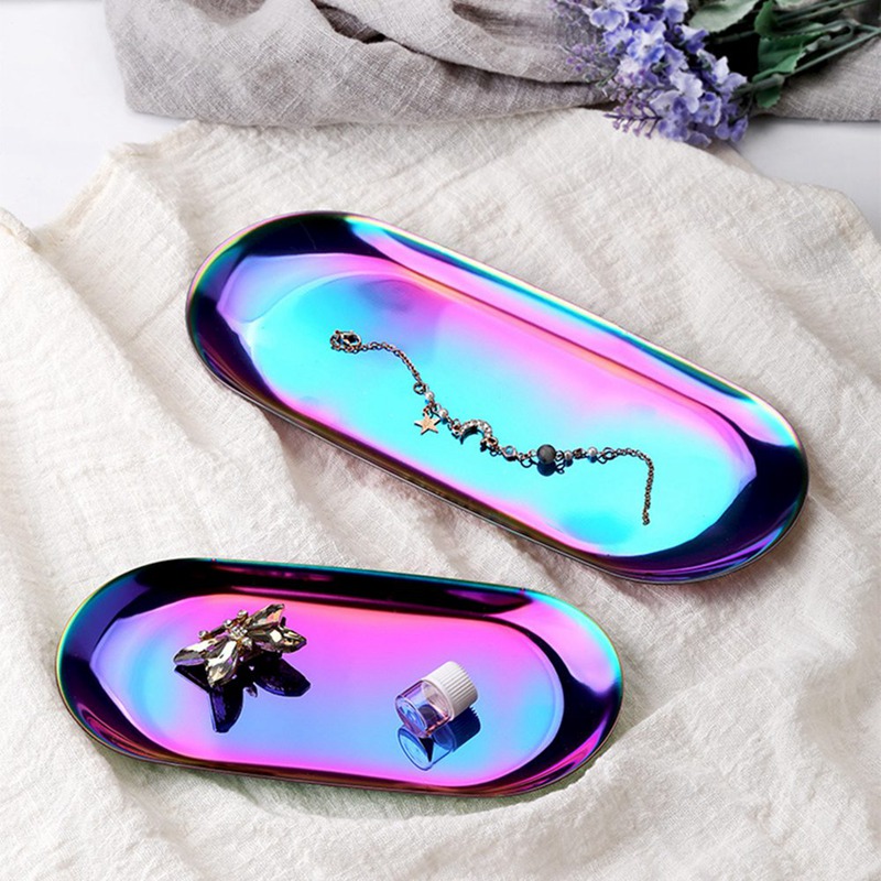 Nordic Style Storage Tray Colorful Metal Fruit Pla... – Grandado