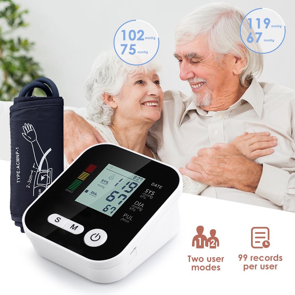 Blood Pressure Monitor Upper Arm Automatic Digital... – Grandado