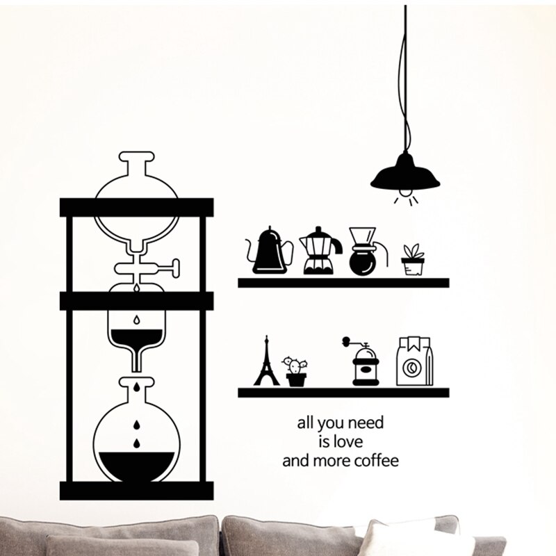 Coffee Shop Sticker Glass Decal Cafe Poster Vinyl ... – Vicedeal