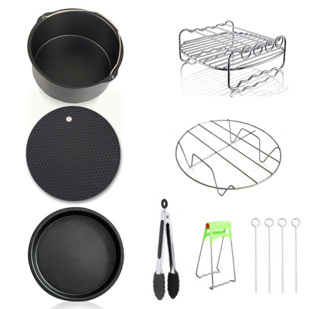 12pcs Carbon Steel Fine Air Fryer Accessories Kit ... – Vicedeal