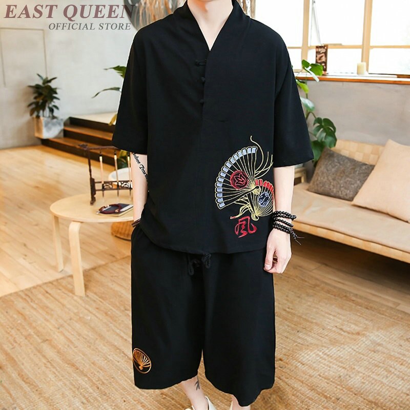 Traditional chinese clothing for men two piece set... – Vicedeal