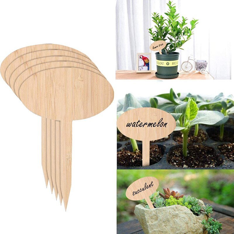 50pcs Plant Labels Bamboo Waterproof Wooden Plant ... – Grandado