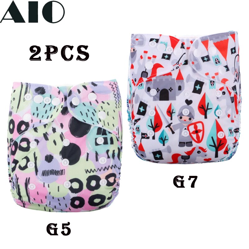 AIO 2pcs/Set Stay-dry Adjustable Cloth Diapers Pre... – Grandado