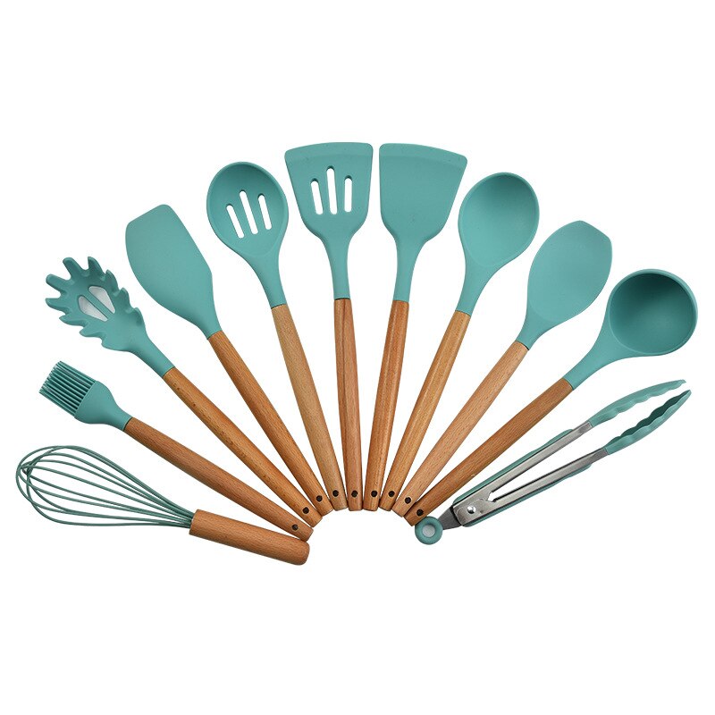 9/12PCS Silicone Cooking Utensils Set Non-stick Sp... – Grandado